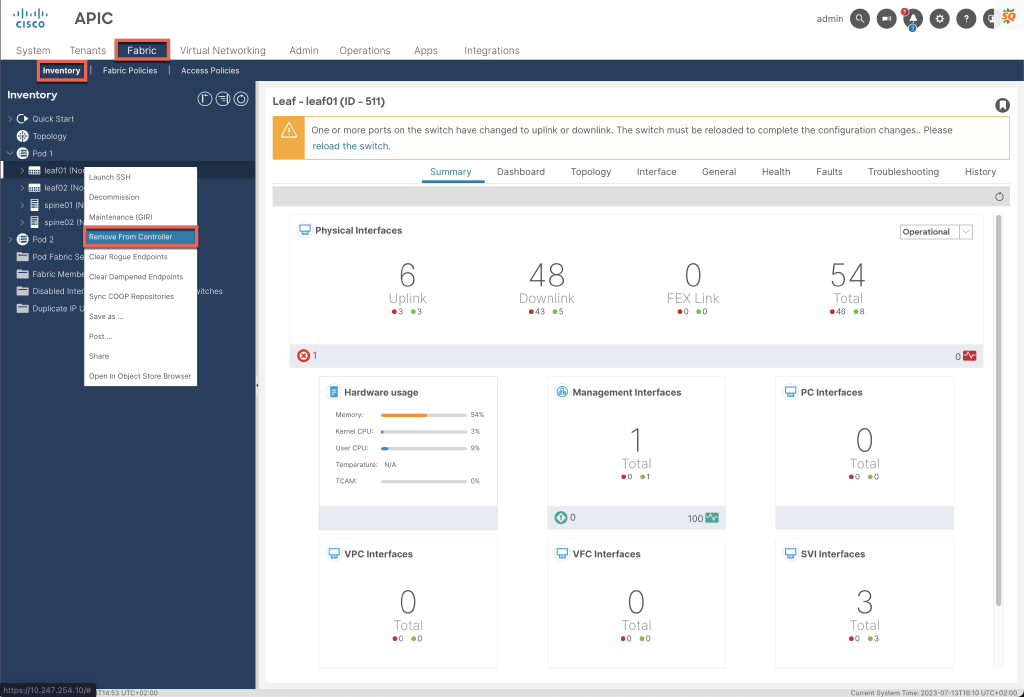 Cisco ACI – Reset an ACI Spine/Leaf Switch [2023 Update]